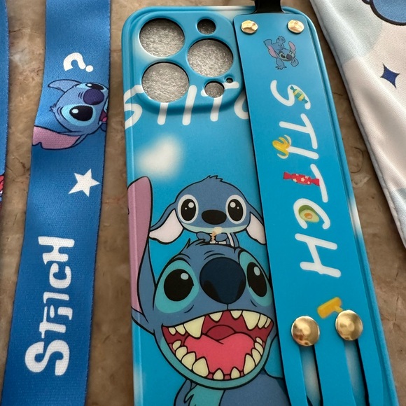Disney | Accessories | Disney Stitch Iphone 3 Pro Case Cover With Strap ...